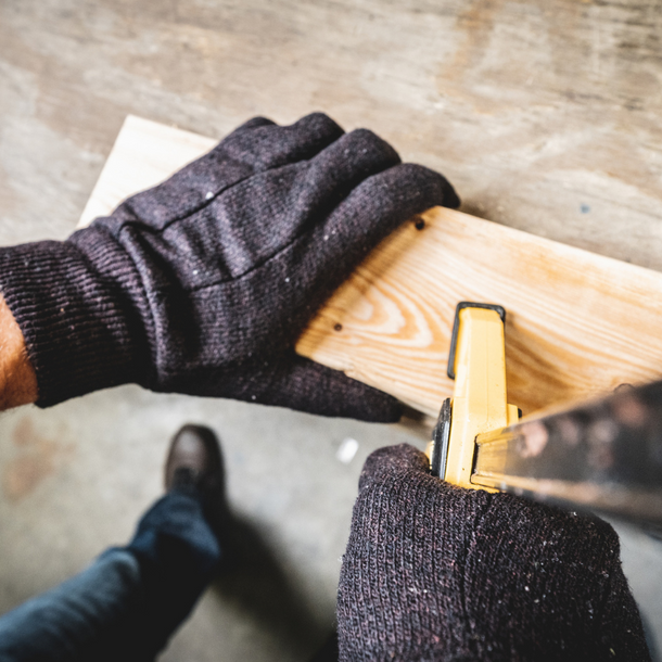 Brown jersey work gloves store